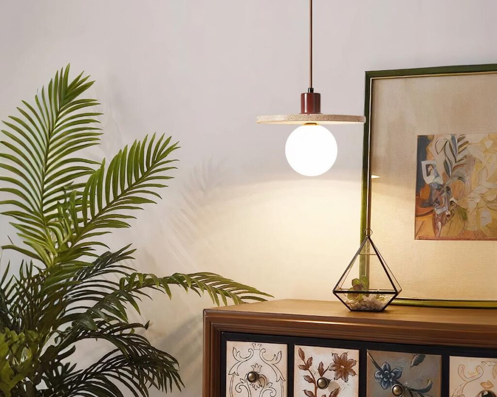 Suspension ampoule design et moderne en pierre • Suspension Design
